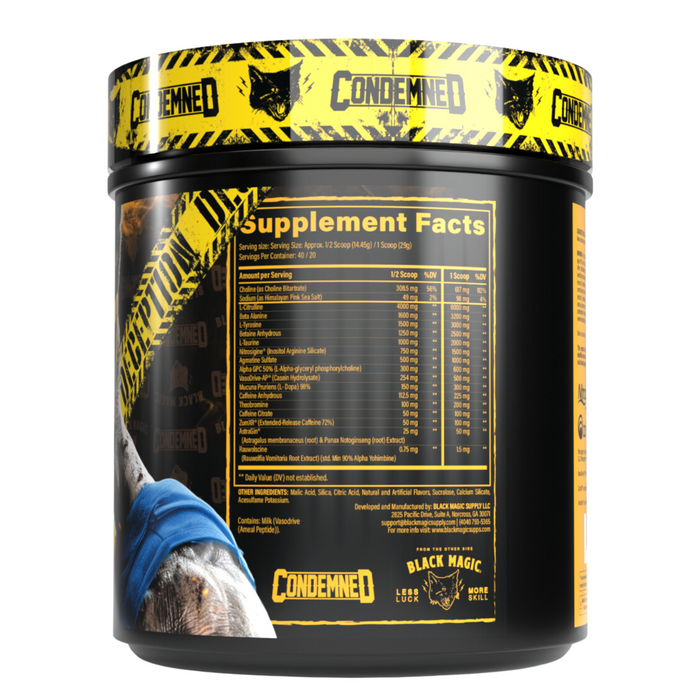 Condemned x Black Magic Deception Pre-Workout — Supplement City USA
