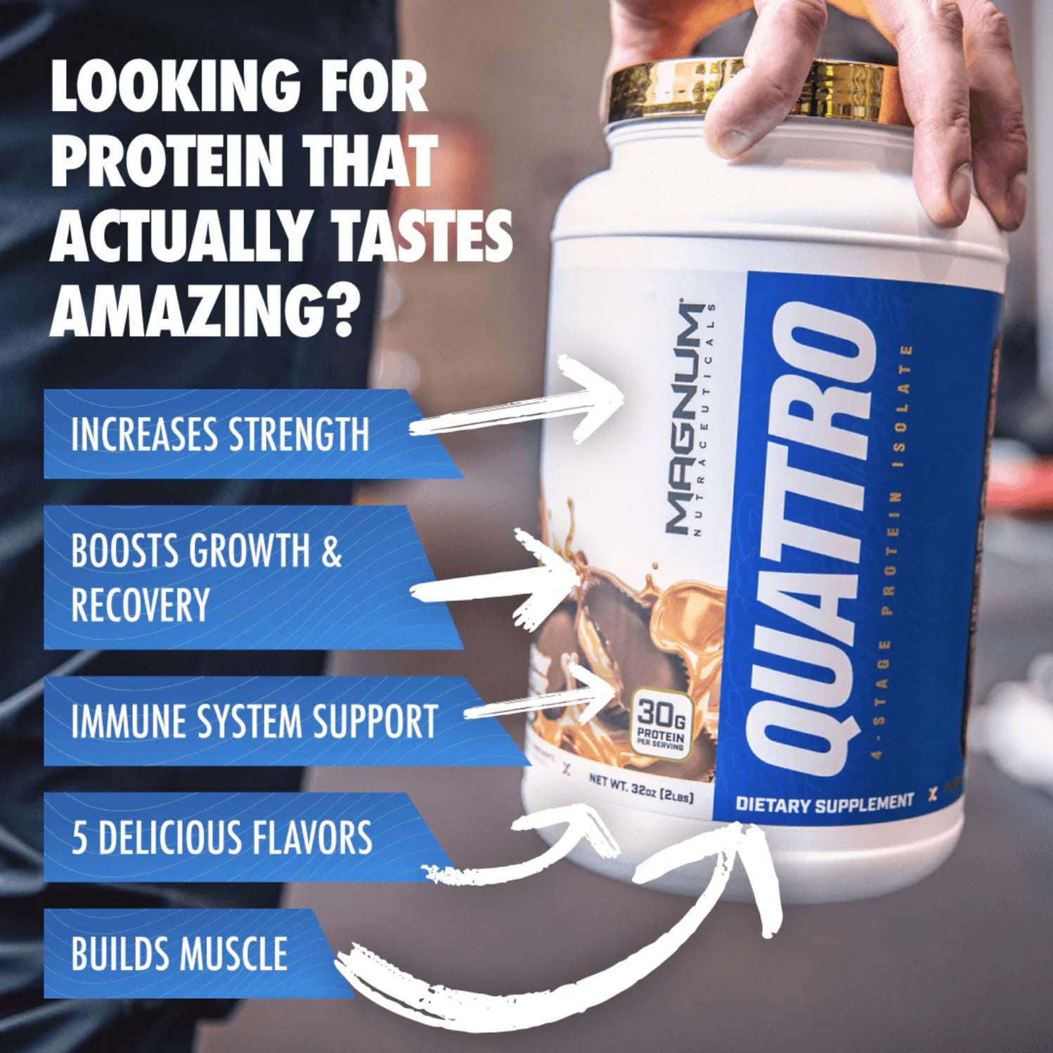 Magnum Quattro Original - High-Quality Isolate Protein — Supplement ...