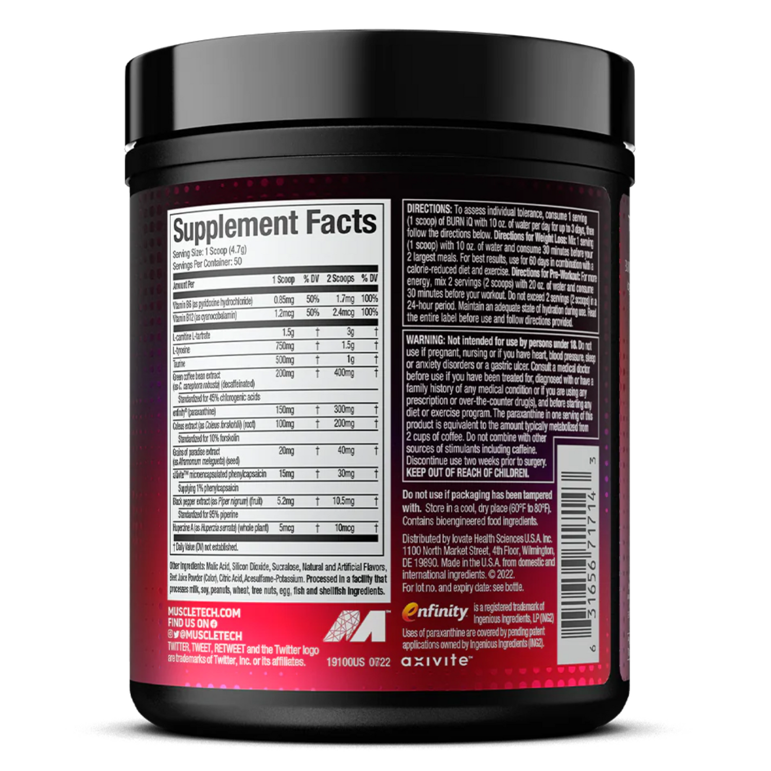 Muscletech Burn iQ Smart Thermo — Supplement City USA