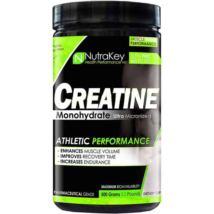 NutraKey Creatine Monohydrate - Ultra Micronized for Fast Absorption ...